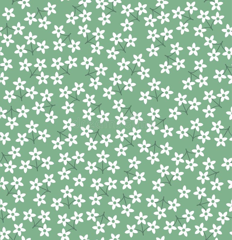 Seamless Green Flower Pattern Stock Illustrations – 350,280 Seamless ...