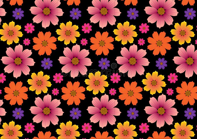 Flower Pattern Background Wallpaper for Design Layout Stock ...