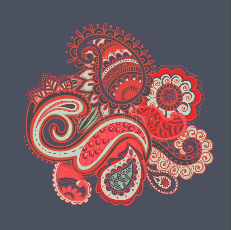 Flower Pattern Bright Abstract Wallpaper Vintage Stock Vector ...