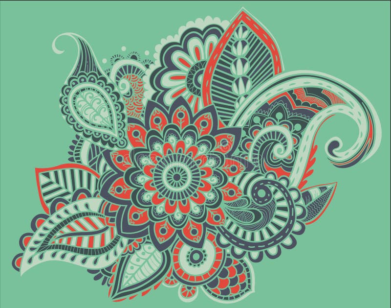 Flower Pattern Bright Abstract Wallpaper Vintage Stock Vector ...