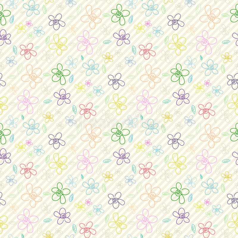 Flower Pattern_Color 04 stock vector. Illustration of decor - 44751002