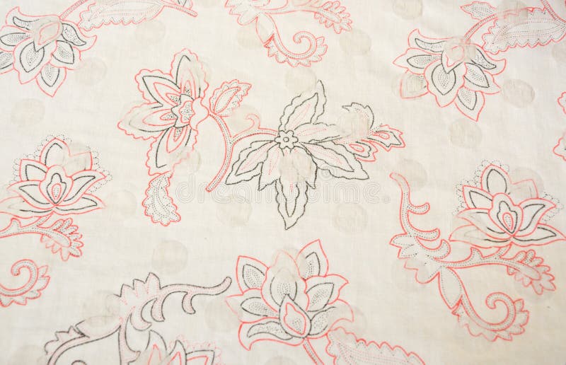 Flower Pattern on the Fabric Stock Photo - Image of apparel, design ...