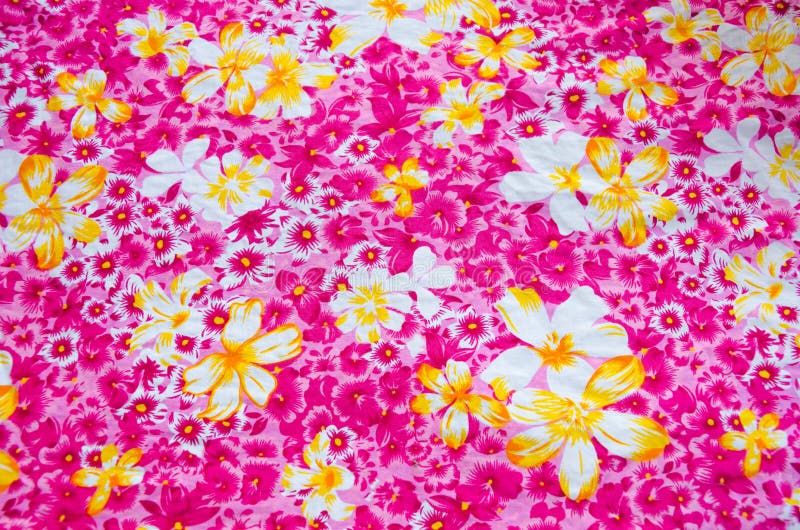 Flower Pattern on the Fabric Stock Image - Image of cotton, antique ...