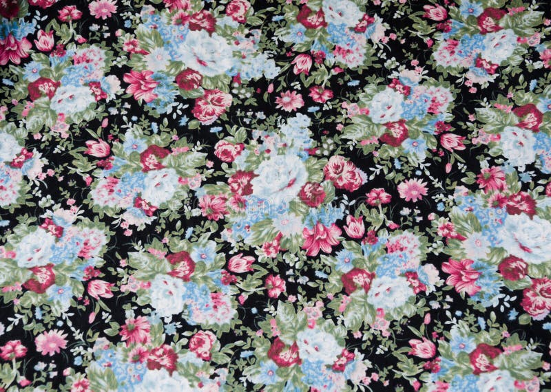 Flower Pattern on the Fabric Stock Photo - Image of abstract, cotton ...