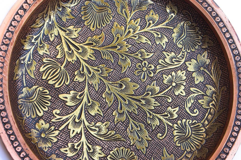 Flower Pattern Filigree Work Stock Image - Image of metal, copper: 2210051