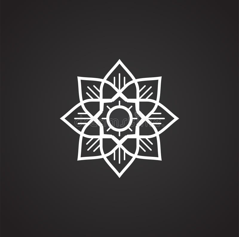 Flower Pattern Icon on Background for Graphic and Web Design. Simple ...