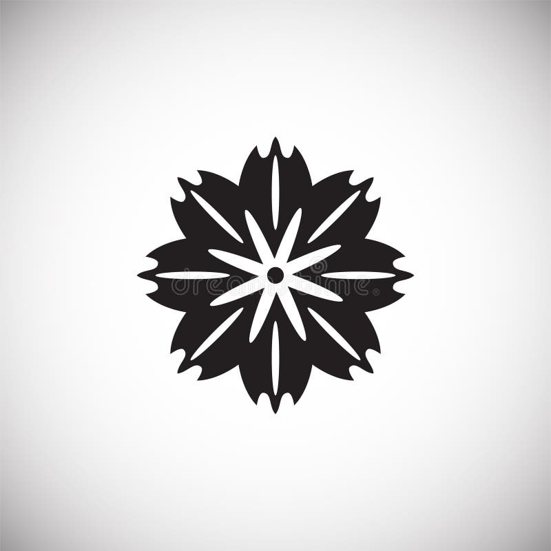 Flower Pattern Icon on Background for Graphic and Web Design. Simple ...