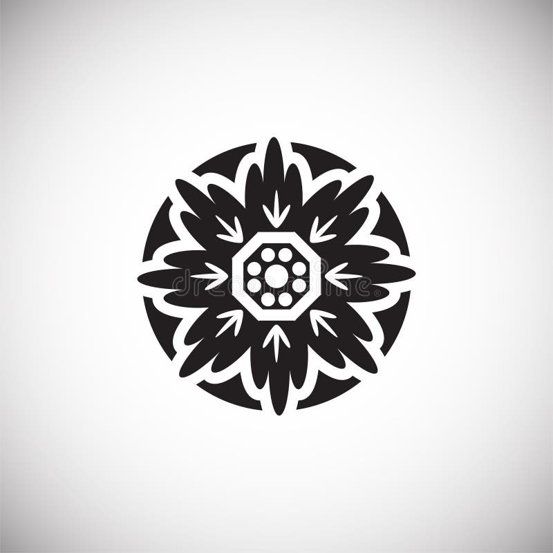 Flower Pattern Icon on Background for Graphic and Web Design. Simple ...