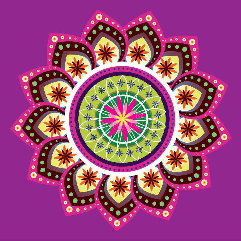 Flower pattern mandala stock vector. Illustration of mandala - 42610187