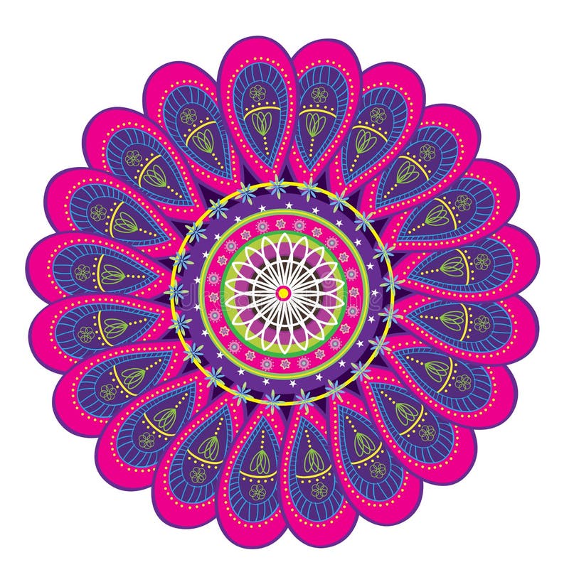 Flower pattern mandala stock vector. Illustration of grow - 41404925