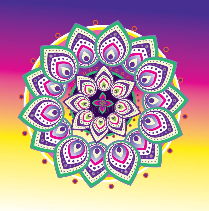 Flower pattern mandala stock vector. Illustration of mandala - 41404896