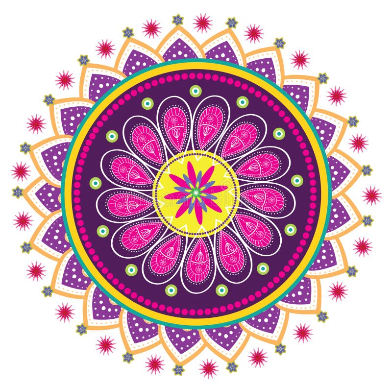 Flower pattern mandala stock vector. Illustration of grow - 41404925