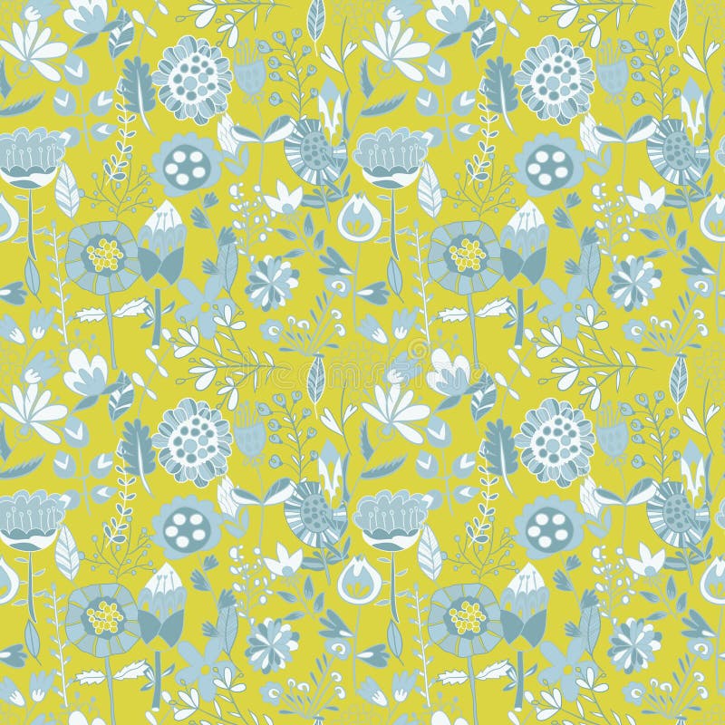 Flower Pattern, Seamless Texture Stock Vector - Illustration of ...