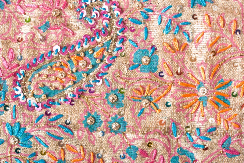 Flower pattern on silk stock image. Image of pattern, plant - 4927453