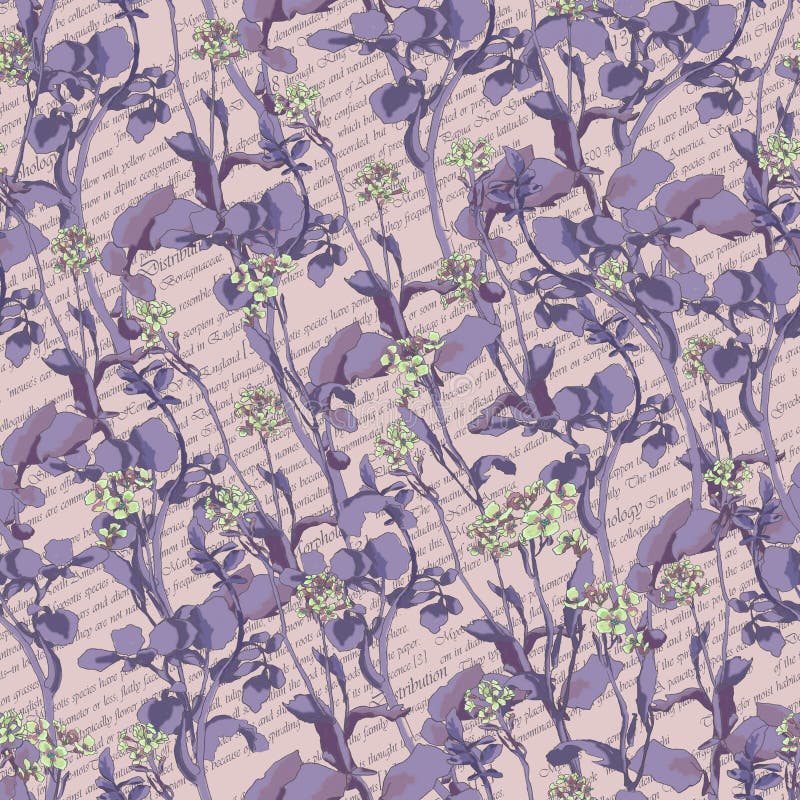 Flower Pattern Text in Hand Drawn Style on Colorful Background. Trendy ...