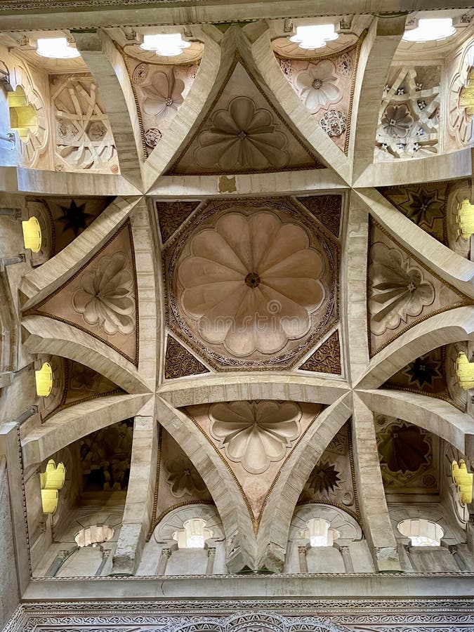 Flower Patterns and Arches Interior Design of a Cathedral Stock Image ...