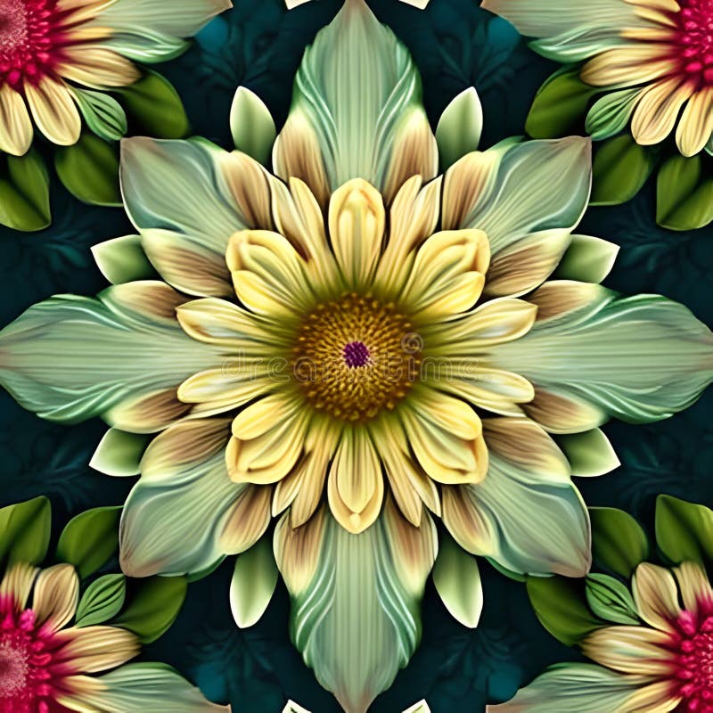 Flower patterns stock illustration. Illustration of green - 272264696