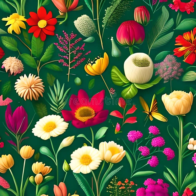 Flower patterns stock illustration. Illustration of garden - 272264735