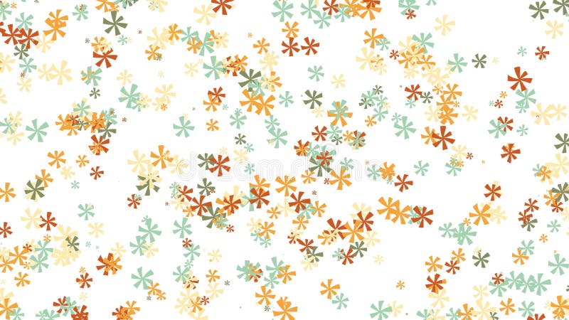 Flower Patterns Rotating on White Backdrop. Animation Stock Video ...