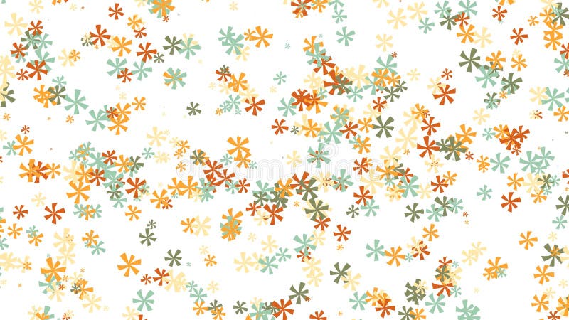 Flower Patterns Rotating on White Backdrop. Animation Stock ...