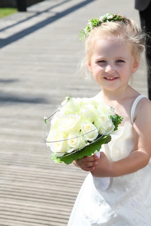 Flower People Cute Child Girl Stock Photo - Image of outdoor, childhood ...