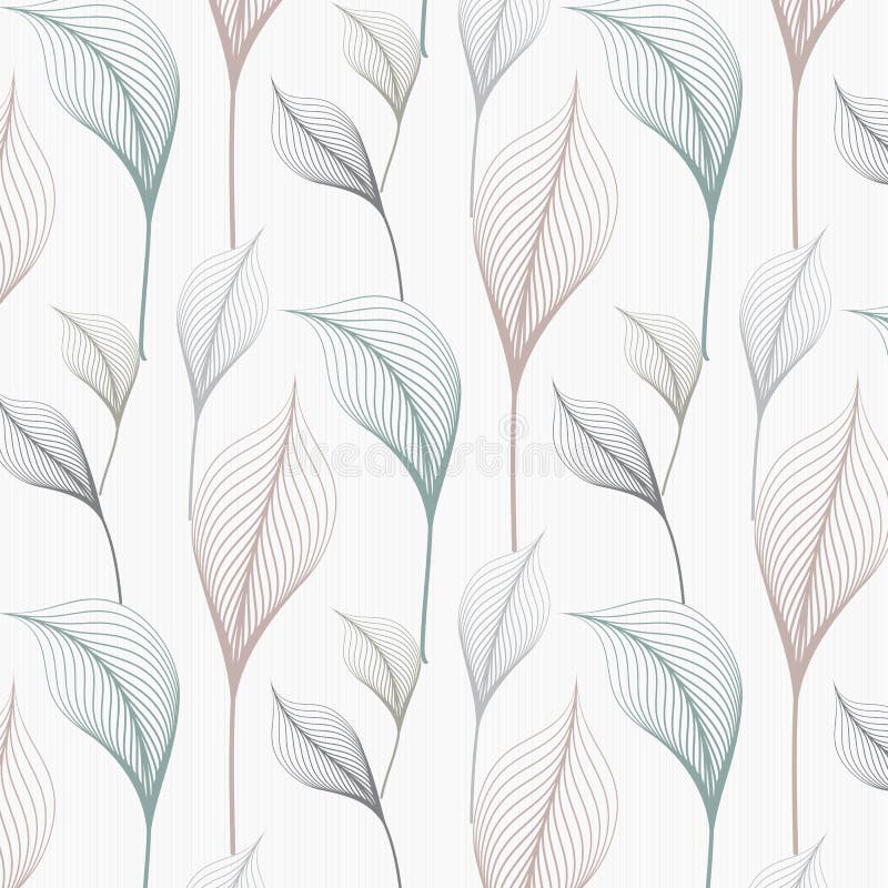 Flower Petal or Leaves Geometric Pattern Vector Background. Repeating ...