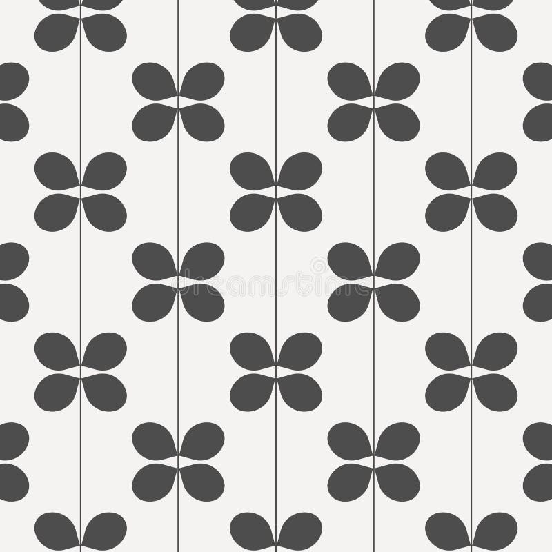 Flower Petal or Leaves Geometric Pattern Vector Background. Repeating ...