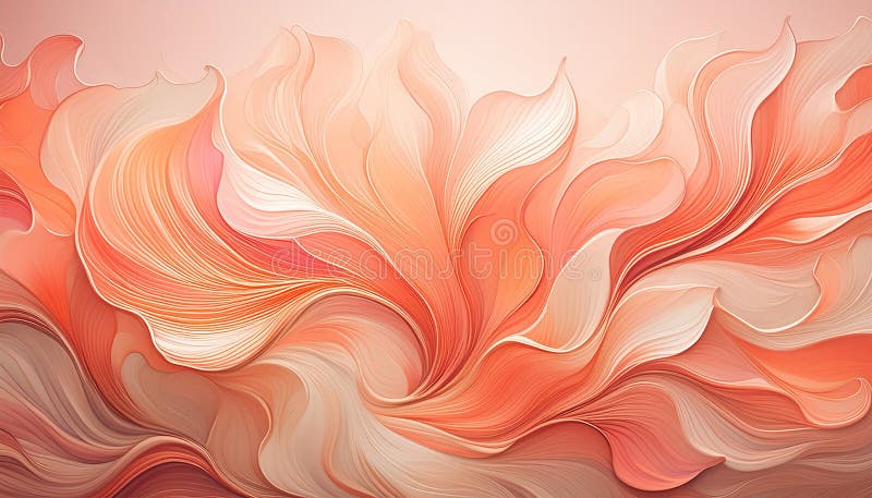 Flower Petals Abstract Background, Organic Abstract Design. Salmon ...