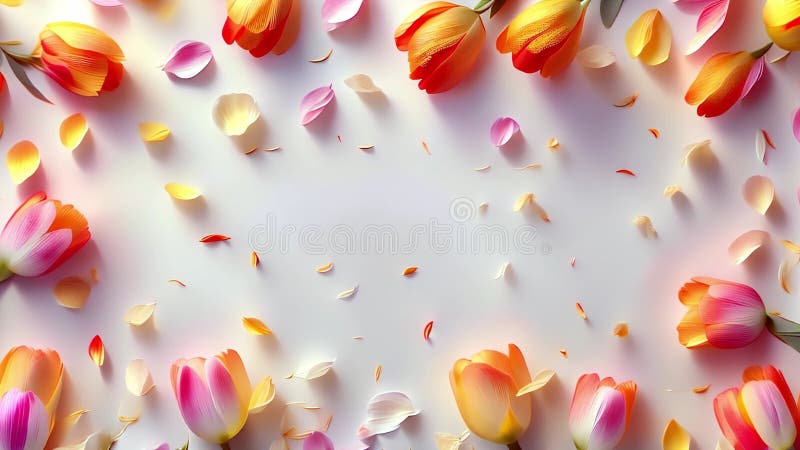The Flower Petals Form a Circle on a White Surface Stock Footage ...