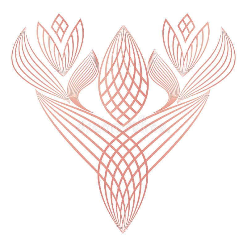 Beautiful Flower Petals, Flower Line Design Stock Vector - Illustration ...