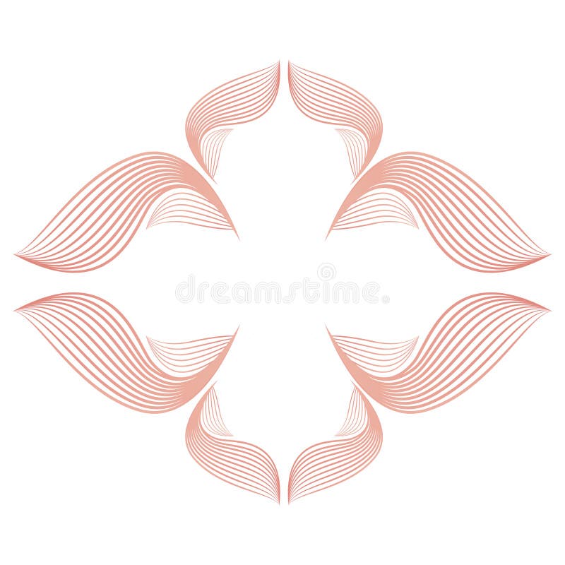 Beautiful Flower Petals, Flower Line Design Stock Vector - Illustration ...