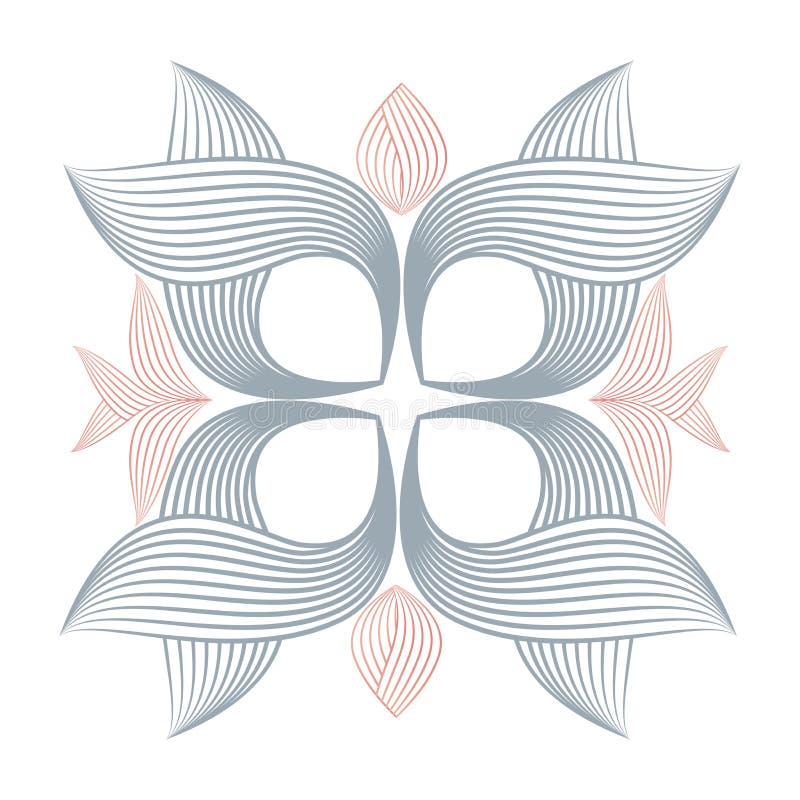 Beautiful Flower Petals, Flower Line Design Stock Vector - Illustration ...