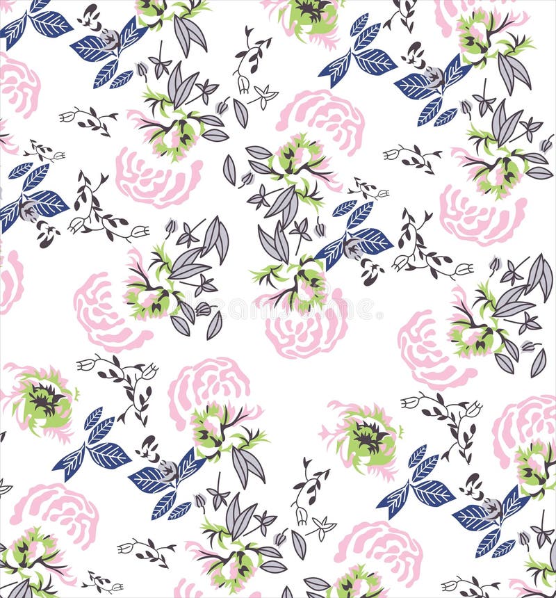 Flower Pink All Over Print Vector Art Stock Vector - Illustration of ...