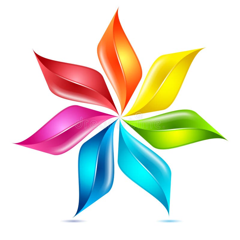 Flower Pinwheel Graphic Element Stock Vector - Illustration of design ...