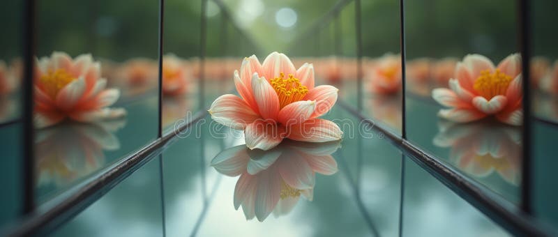 A Flower Placed between Two Facing Mirrors â€“ Creating an Infinite ...