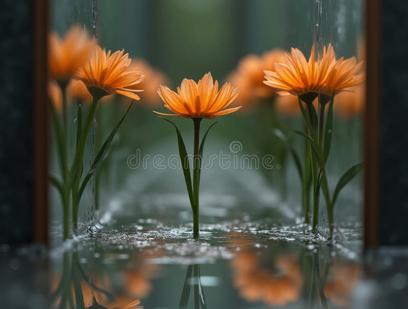 A Flower Placed between Two Facing Mirrors â€“ Creating an Infinite ...