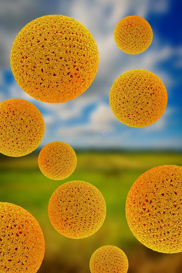 Flower Pollen Particles 3D Illustration Stock Illustration ...