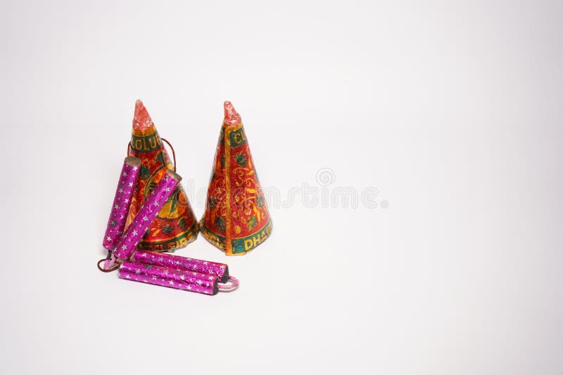 Flower Pot Crackers Isolated on a White Background Stock Photo - Image ...