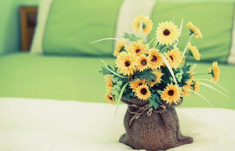 Flower Pot Decorated in Bedroom Stock Photo - Image of contemporary ...
