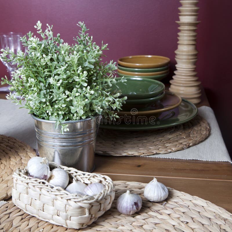 Flower in pot on table stock photo. Image of home, decorative - 17993304