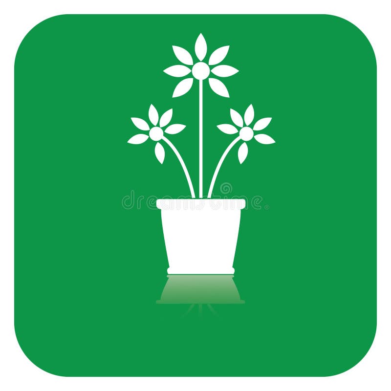 Flower in Pot. Vector Illustration Decorative Background Design Stock ...