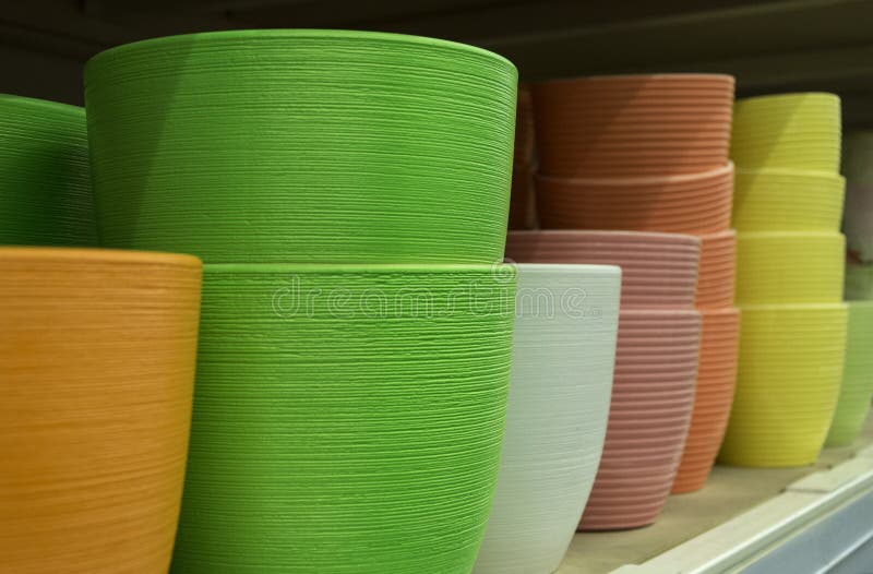 Flower pots stock image. Image of decoration, cultures - 92614095