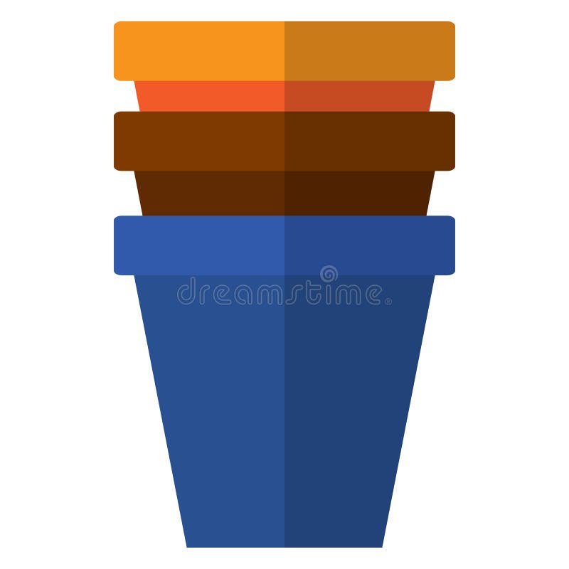 Flower Pots Icon, Vector Illustration Stock Vector - Illustration of ...