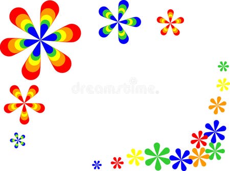 Flower Power stock vector. Illustration of orange, rainbow - 3521183