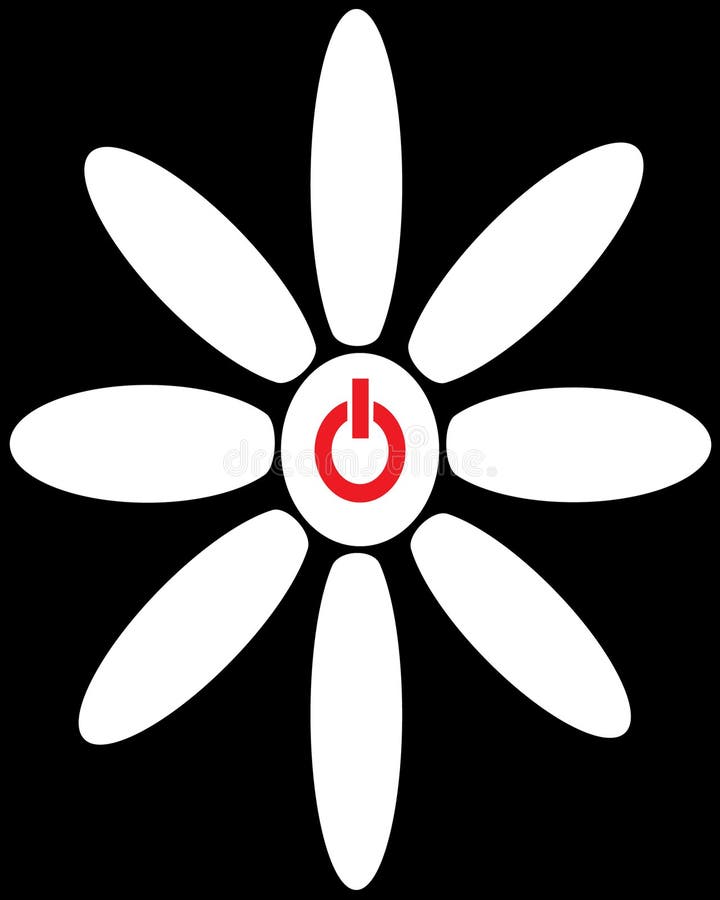 Flower power on stock vector. Illustration of black, navigation - 9291368