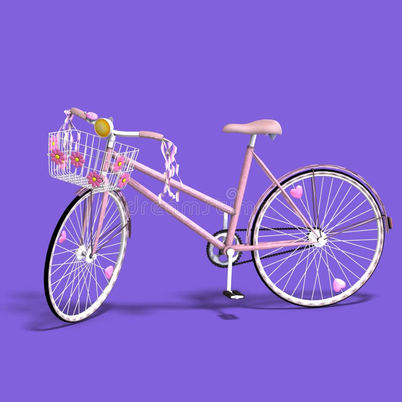 Flower power bike stock illustration. Illustration of isolated - 9692730