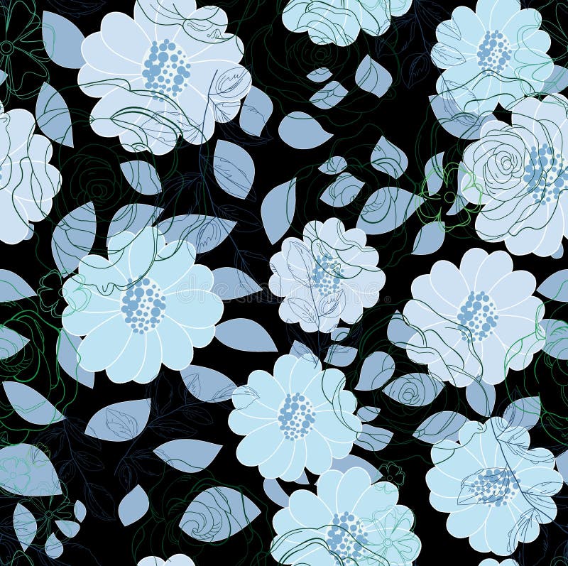 Flower Print. Elegance Seamless Pattern. Stock Illustration ...