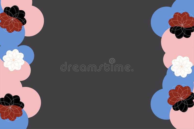 Flower Red Blue Abstract Background Stock Vector - Illustration of ...