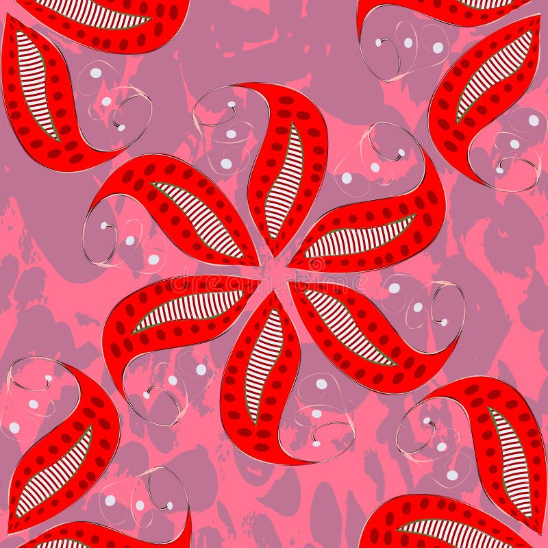 The flower is red stock illustration. Illustration of packaging - 263377696