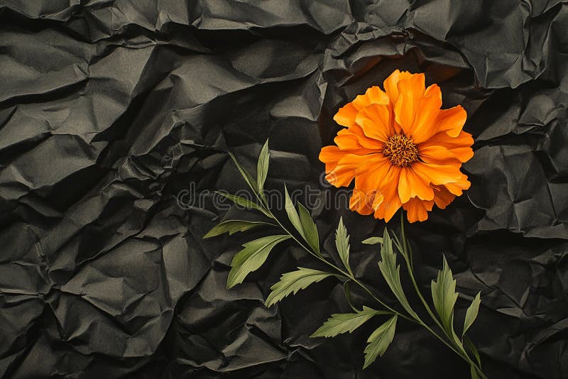 Marigold Flower Hyper Realistic Color Drawing Stock Illustration ...
